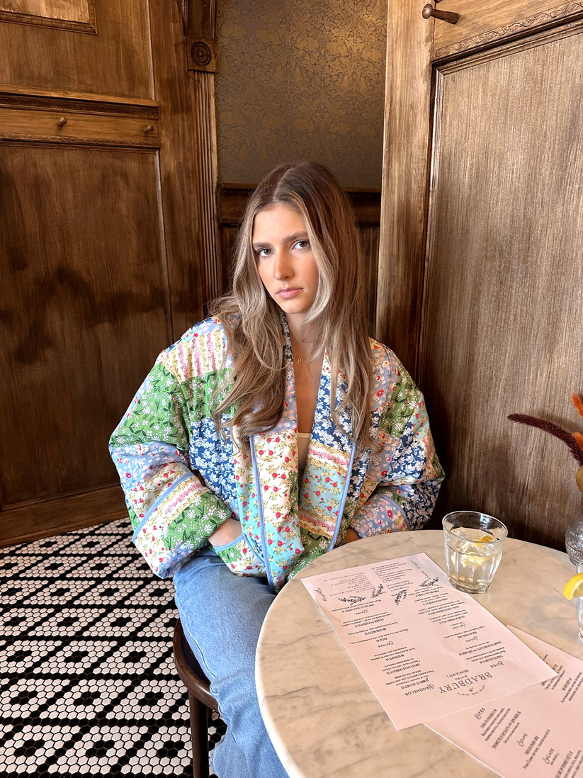 'Eloise' Patchwork Puffer Jacket - RESTOCK – Kindred Grove Apparel